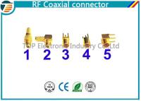 China MMCX Male Crimp Connector Right Angle 50 Ohm for RG316 Coaxial Cable - 0-6GHz Frequency Range, 500+ Mating Cycles for sale