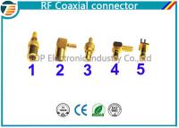 China 50 Ohm 75 Ohm SMB Coaxial Connector Right Angle Straight 4 GHz Low Reflection RF for sale