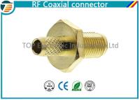 China Female Bulkhead Coaxial Connector 50 Ohm SMA for 1.13mm 1.32mm 1.37mm Cable - DC to 18GHz Frequency Range for sale