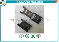 China 2.54mm Pitch 6-Pin SIM Card Holder with Hinged Cover - 2.50mm Height, 5000 Cycle Durability for sale