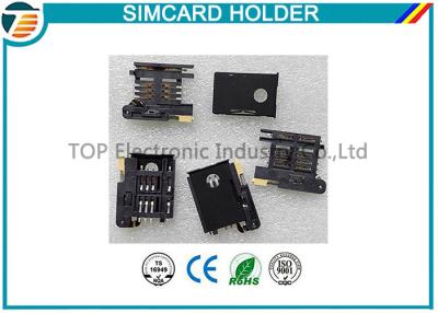 China 3.0mm PCB Mount SIM Card Holder with Button Release - 2.54mm Pitch 8-Pin TOP-SIM05 for sale