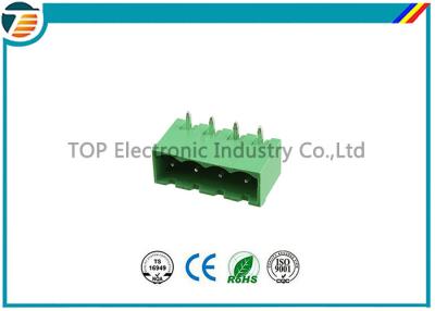 China Right Angle High Voltage Terminal Block Connector 5.08mm Pitch 300V 20A Waterproof PCB Header for sale