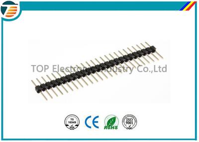China Black Terminal Block Connector Single Row Pin Header 2.54mm Pitch 40 Position 3AMP Current Rating for sale