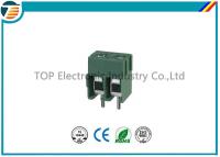 China 5.0mm Pitch PCB Screw Terminal Block Connector 2-Pin 18A 300V Green Industrial Grade for sale