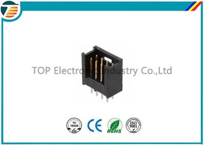 China Active PCB Terminal Block Connector 8 Position Dual Row Straight Gold 0.38µm 2.54mm Pitch for sale