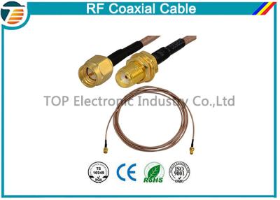 China RG36 RF Coaxial Cable SMA Male to SMA Female Bulkhead Connector 50 Ohm RG316 5-15cm Length for sale
