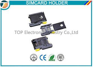 China High Temperature SMT Micro SIM Card Connector 8-Position 2.54mm Pitch with Gold Contacts for Cellular Phones for sale