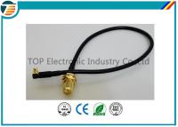 China 50 Ohm SMA Male to MMCX Right Angle RF Coaxial Pigtail Cable with RG174 Construction - 5cm to 15cm Length Options for sale