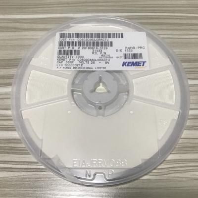 China 0603 MLCC 56nF ±5% 25V X7R SMD Capacitor -55°C to +125°C RoHS Tape and Reel for sale