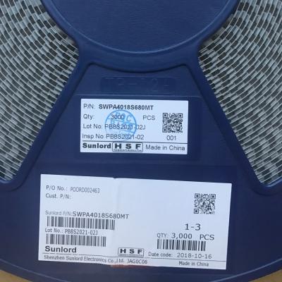 China SWPA4018S680MT 68μH Shielded Power Inductor 4018 Size 1.24A Sat Current 1.15A Temp Rise Current -40°C to 125°C for sale
