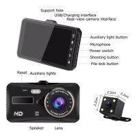 China 30FPS Dual Lens WDR Motion Activated Dash Cam Video Recorder Full HD 1080P for sale