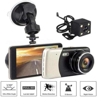 China Front Rear Car Dual Camera Dash Cam Recorder 4 Inch Front 1080P Back 720P for sale