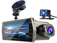 China Dual HD 1080P Car DVR Dash Cam Recorder 4 Inch IPS Screen Front And Rear Camera for sale