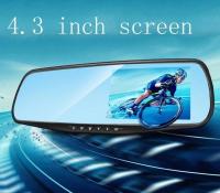 China 4.3 Inch Car DVR Camera Mirror Dash Cam Front And Rear 1080p for sale