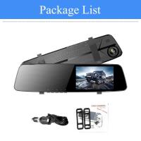 China FHD 1080P Mini Parking Monitoring Rearview Mirror Car Recorder Dual Lens Camera 5V for sale