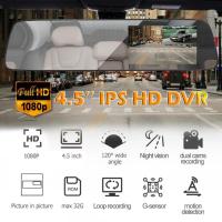China FHD 1080P Mini Parking Monitoring Rearview Mirror Car Recorder Dual Lens Camera 5V for sale