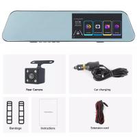 China Vehicle Dual Lens Blackbox DVR Full HD 1080P Car Camera Rearview Mirror for sale