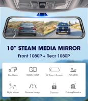China 10 Inch IPS 2.5D Touchscreen Dashboard Mounted Dash Cam Parking Monitor FHD1080P for sale