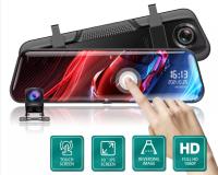 China 10 Inch Bluetooth Android Carplay Dashboard Mirror Stream Dual Drive Recorder IPS for sale