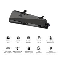 China 4K Front Rear Dashcam Rearview Mirror Car Recorder 3840x2160P 25fps for sale