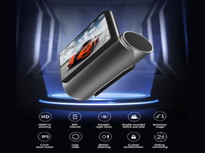 China Car ADAS Touchscreen Dash Cam WIFI GPS Dual Lens Built In DVR Recorder for sale