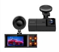 China 4K IMX335 Night Vision Vehicle Black Box Dash Cam 1080P 2 Inch 3 IN 1 DVR for sale