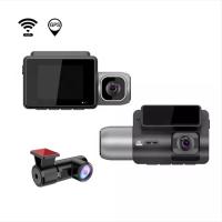 China 3 Lens Front Rear GPS Android Car DVR Camera Wifi Mirror 128GB 4k ODM for sale