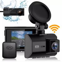 China 4K 2K WDR Dash Cam WIFI GPS Logger Dual Lens Car DVR Novatek96670 Chip for sale