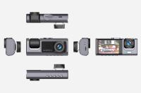 China 3 Lens Automotive Car DVR Camera Video Recorder HD 1080P Front Rear Inside for sale