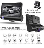 China 4 Inch IPS Screen Camera Car Camcorder FHD 1080p DVR With 3 Security Cameras for sale