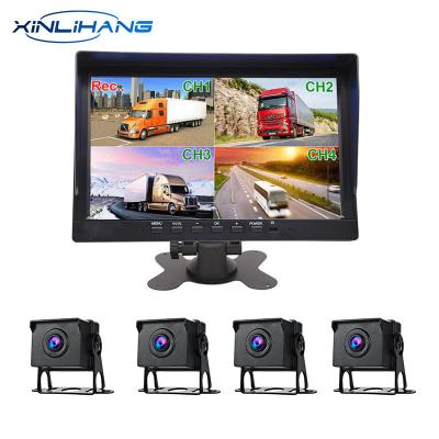China 10inch Truck Dashboard Mounted Dash Cam 128G Automotive DVR Camera System 9V-36V for sale