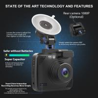 China 70mi Dash Cam Dual Lens 4K UHD Recording Car Camera DVR Night Vision WDR Built-In GPS Wi-Fi G-Sensor Motion Detection for sale