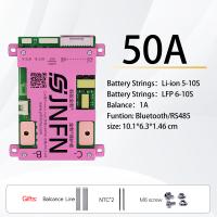 China 1A Active Balance Smart BMS 5S-10S 24V 36V 50A 100A LifePO4 Li-ion Battery Pack with RS485 Bluetooth JNFN ANT BMS for sale