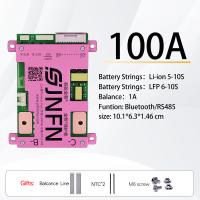 China 1A Active Balance Smart BMS 5S-10S 24V 36V 50A 100A LifePO4 Li-ion Battery Pack with RS485 Bluetooth JNFN ANT BMS for sale