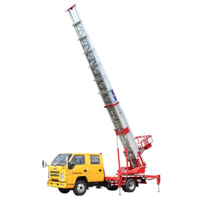 China 32m Ladder Truck curtain wall construction roof sprinkling decoration waste discharge air conditioning installation, for sale