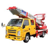 China 32m Ladder Truck curtain wall construction roof sprinkling decoration waste discharge air conditioning installation, for sale