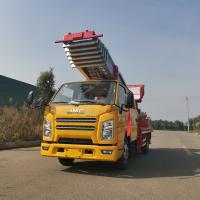 China 32m Ladder Truck curtain wall construction roof sprinkling decoration waste discharge air conditioning installation, for sale
