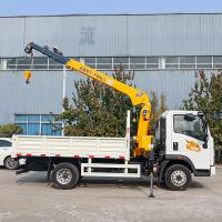 China 3.2Tons 4Tons truck crane small crane truck 4x2 cargo truck with crane sales for sale