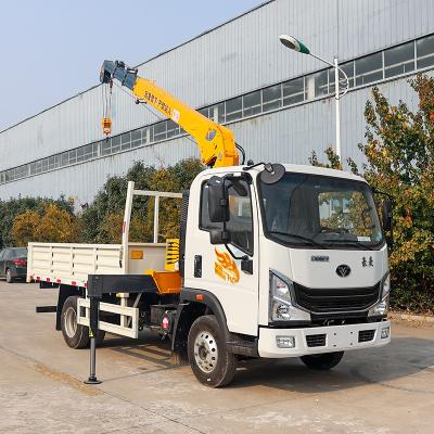 China small truck mounted crane truck 4x2 cargo truck with crane for sale