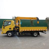 China Small Truck Mounted Crane 4x2 Utility Truck Body with Crane 4 Ton Mobile Truck Crane for sale