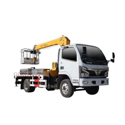 China New Design 4X2 Cargo Truck 4 Tons/3.2 tons truck mounted crane 3/4 Sections Boom knuckle crane for sale