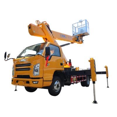 China 27m Hydraulic Truck Mounted Aerial Telescopic Access Ladders Bucket Truck Boom Lift Aerial Manlift Work Platform Truck A for sale