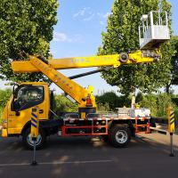 China 27m Hydraulic Truck Mounted Aerial Telescopic Access Ladders Bucket Truck Boom Lift Aerial Manlift Work Platform Truck A for sale