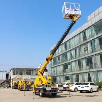 China 27m hydraulic Telescopic lift platform truck aerial working platform truck price for sale