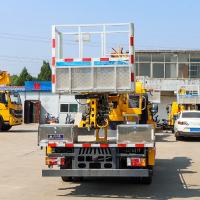 China 27m hydraulic Telescopic lift platform truck aerial working platform truck price for sale