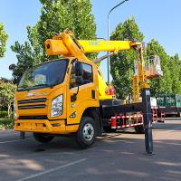 China GKS28 hydraulic telescopic boom elevating high altitude working height aerial work platform truck for sale for sale