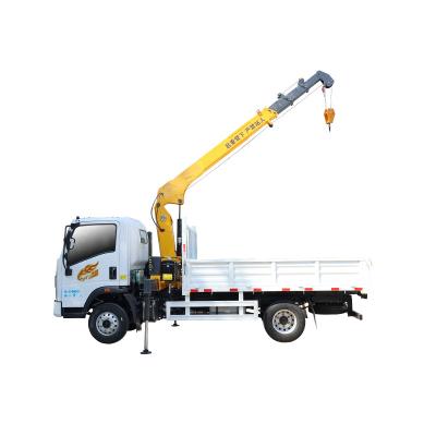 China 3.2Tons 4Tons truck crane small crane truck 4x2 cargo truck with crane sales for sale