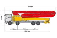 China Four bridge 58m concrete pump truck Customized production for sale