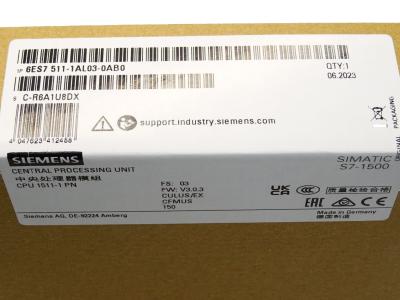 China SIEMENS CPU1511-1 6ES7511-1AL03-0AB0 CENTRAL PROCESSING UNIT WITH WORK MEMORY 300 KB FOR PROGRAM AND 1.5 MB FOR DATA, 1S for sale