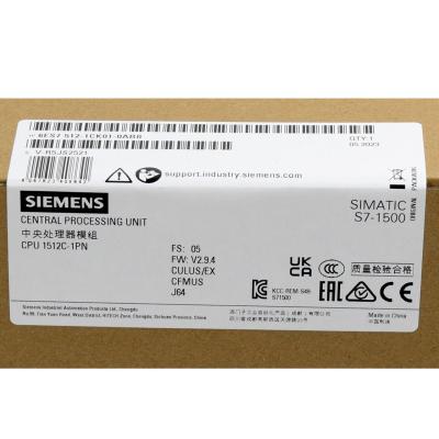 China SIEMENS PLC SIMATIC S7-1500CPU 1512C-1 PN	6ES7512-1CK01-0AB0 SIMATIC MEMORY CARD NECESSARY for sale